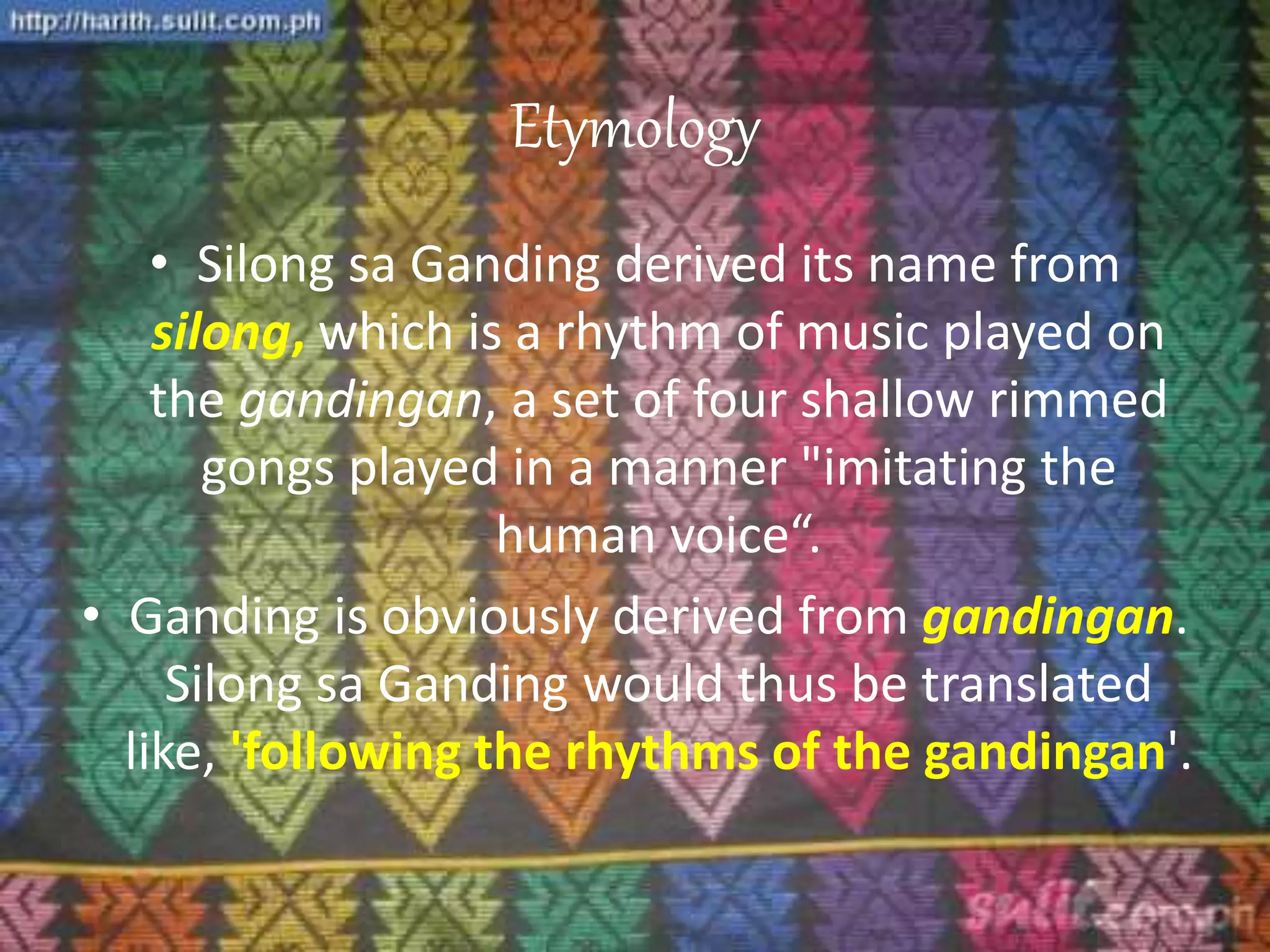Silong sa Ganding (Philippine Folk Dance) | PPTX