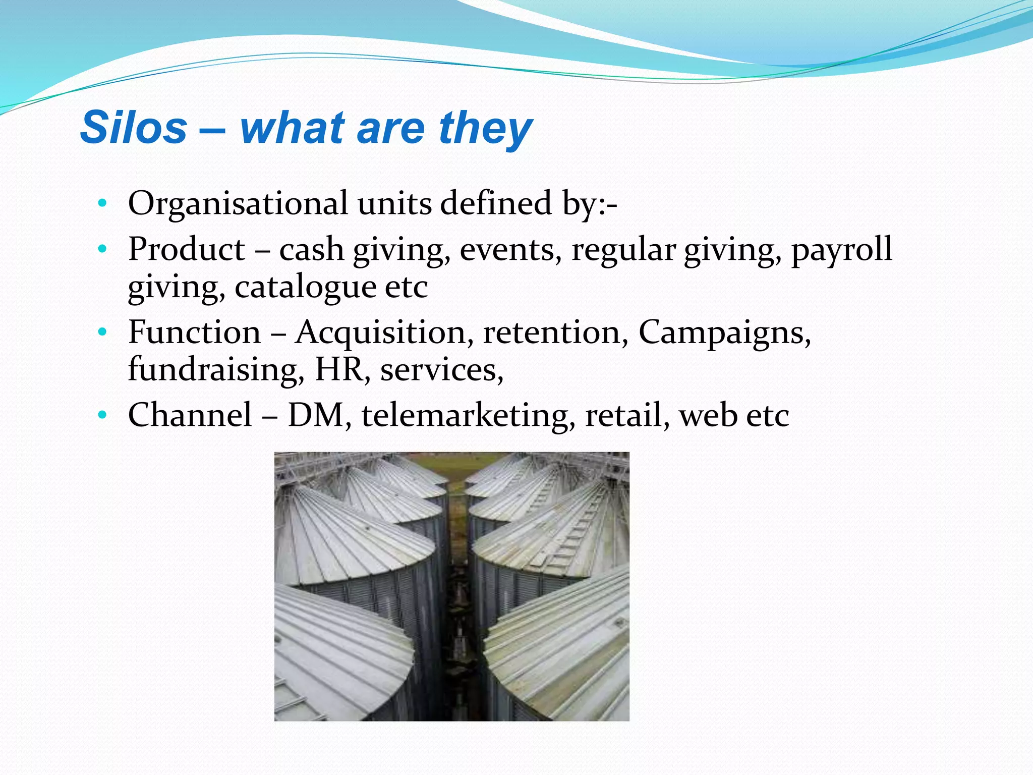 Silo presentation Institute of Fundraising Convention | PPTX