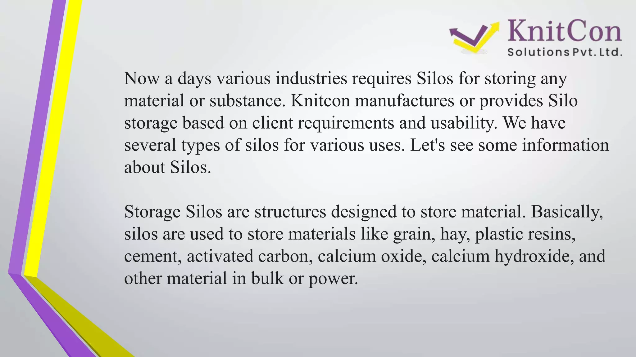 Silo Storage Solution | PPTX