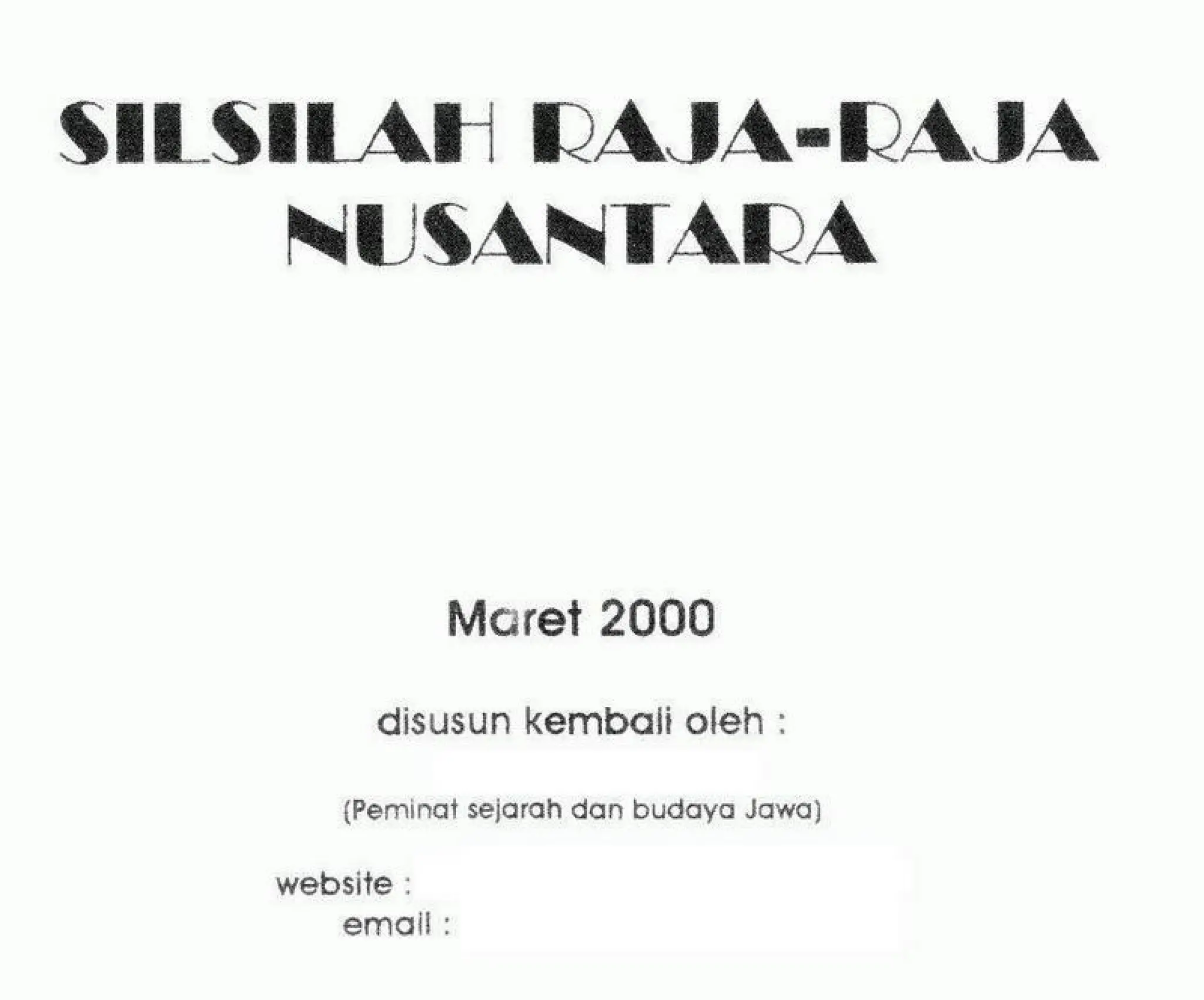 Silsilah Raja Raja di Nusantara (Indonesia) | PDF