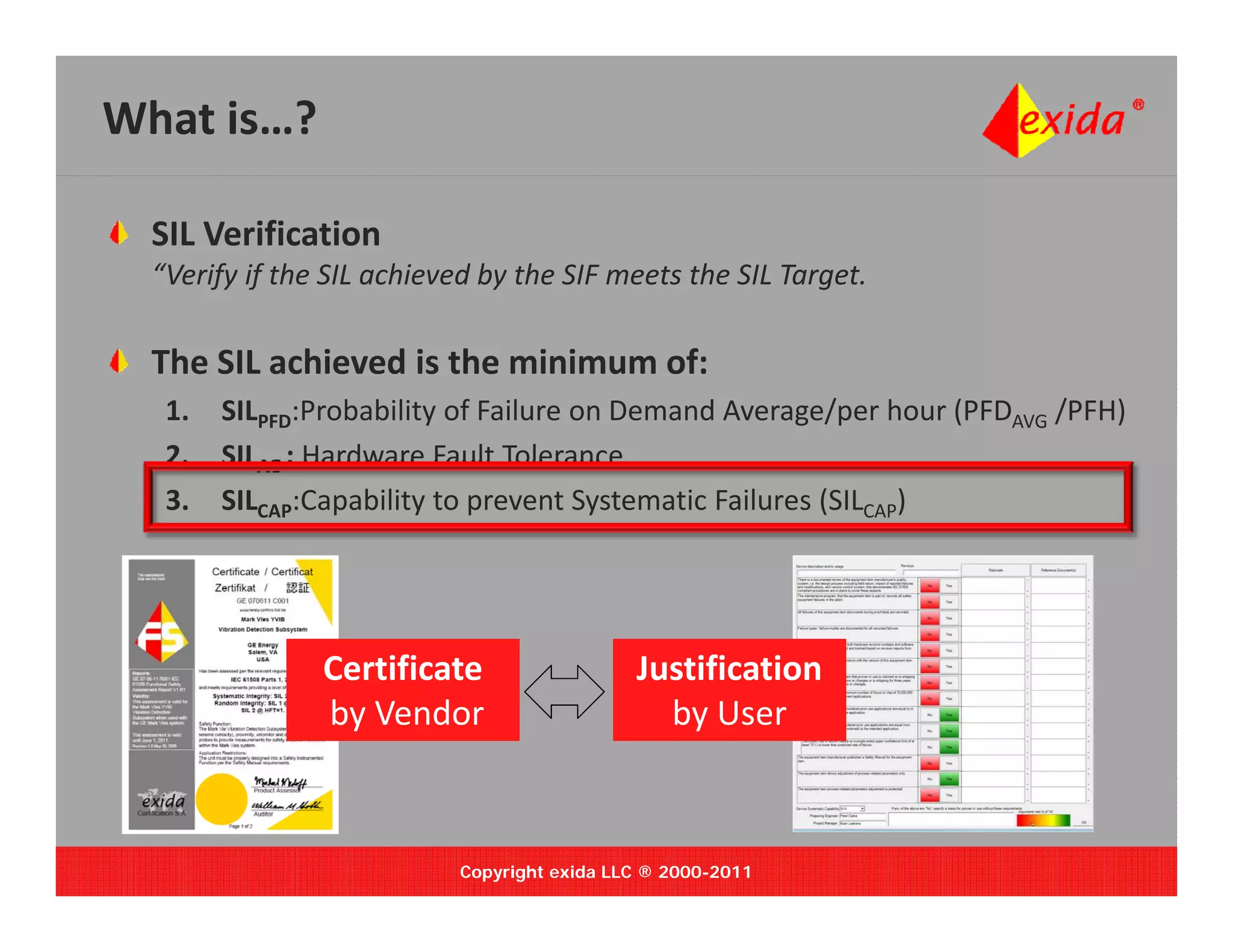 Sil target selection verification exida | PDF