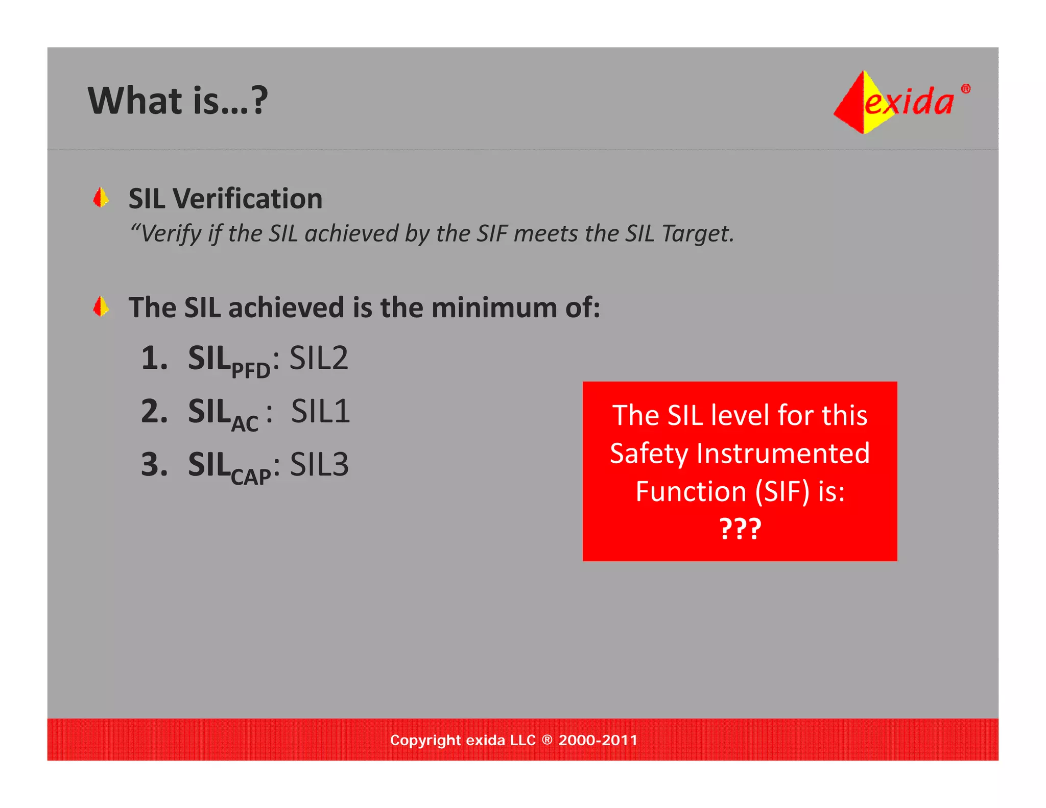 Sil Target Selection Verification Exida Pdf