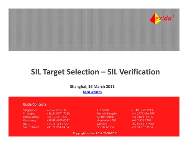 Sil target selection verification exida | PDF | Civil Engineering ...