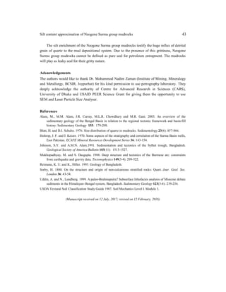 SILT CONTENT APPROXIMATION OF NEOGENE SURMA GROUP MUDROCKS, SITAKUND ...