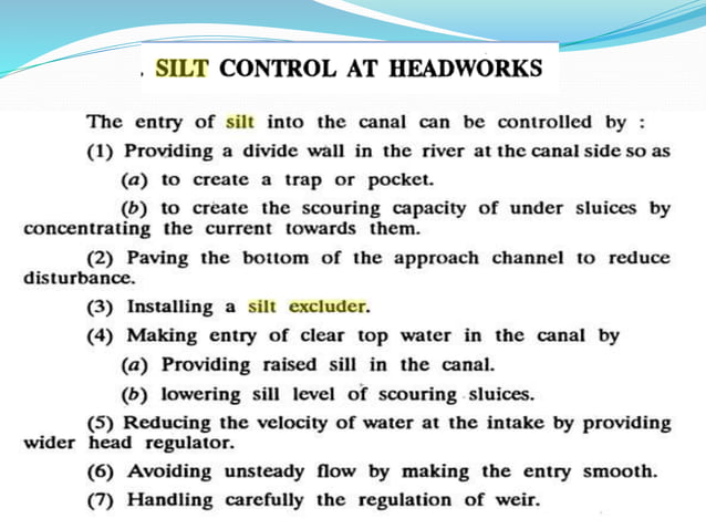 Silt excluders | PPTX | Physics | Science