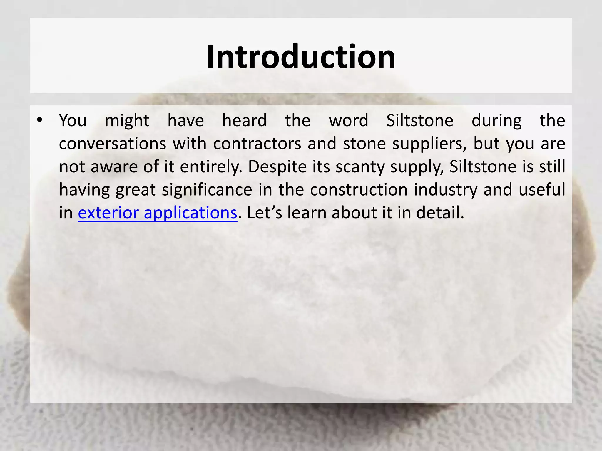 Siltstone - a complete guide | PPT