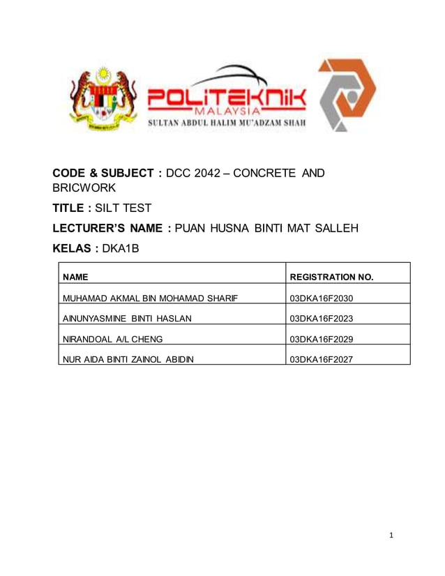 Silt test | DOCX | Geology | Science