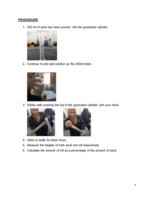 Silt test | DOCX | Geology | Science