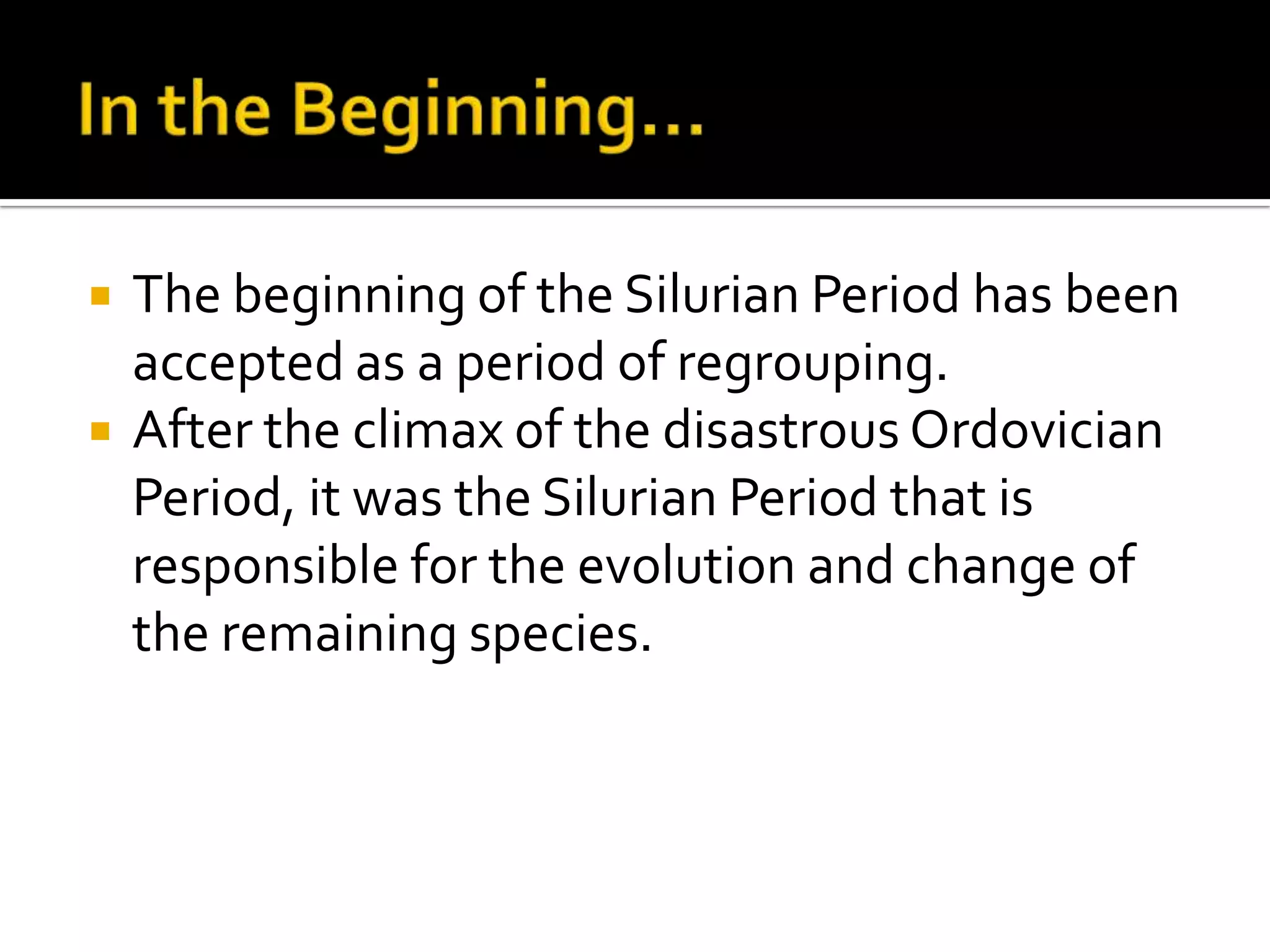 Silurian Time Period | PPTX