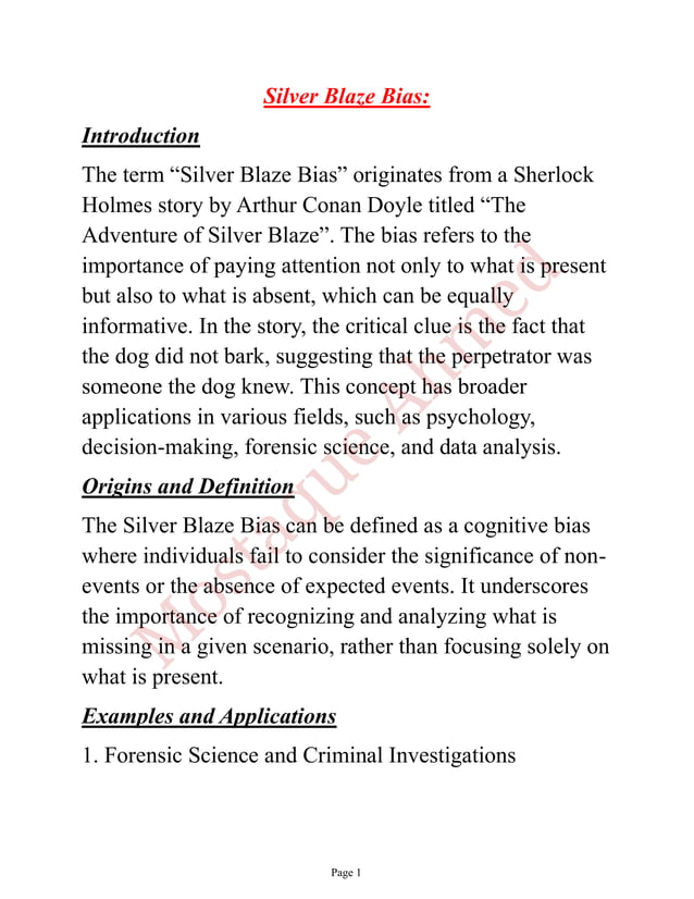Silver blaze bias....................pdf | Science