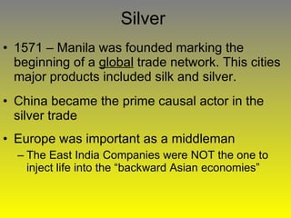 Silver and world trade | PPT