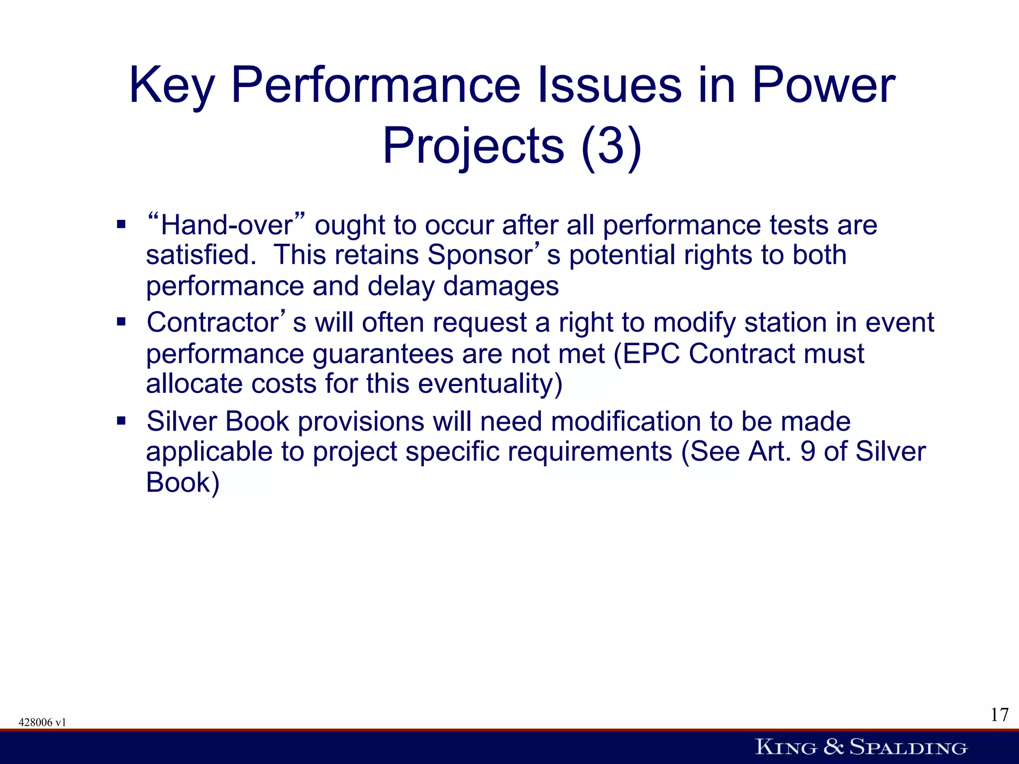 FIDIC SIlver Book in Power Projects | PDF