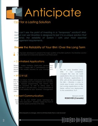 SilverDev: Modernize Your IBM i User Experience | PDF