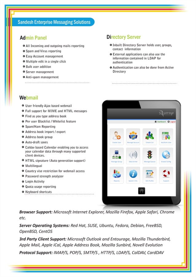 Sandesh Enterprise Messaging Solutions | PDF | Email | Internet