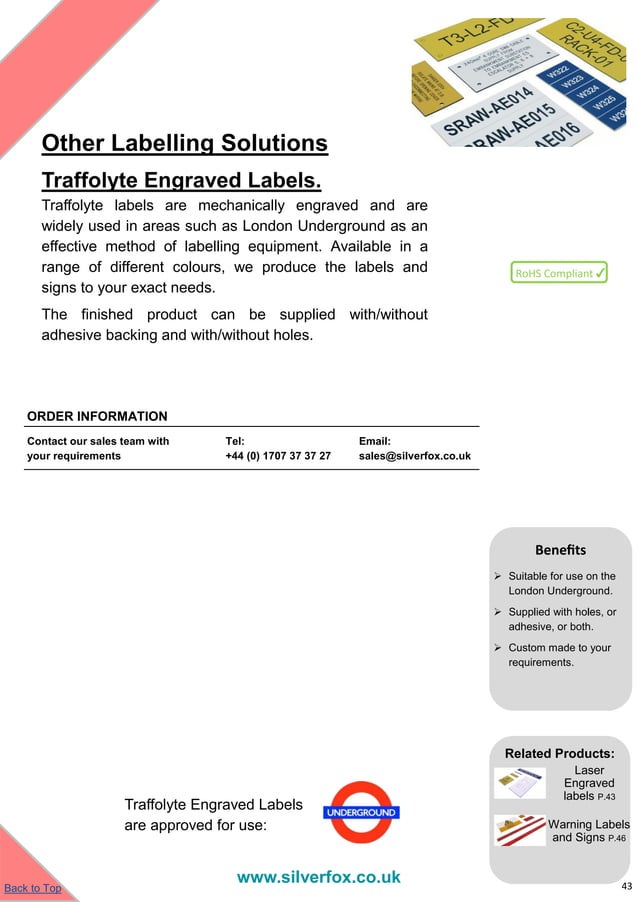 Silver Fox Cable Labelling And Marking Product Catalogue 2015 | PDF ...