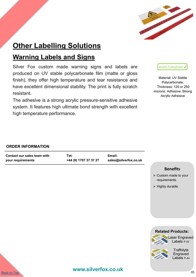 Silver Fox Cable Labelling And Marking Product Catalogue 2015 | PDF ...