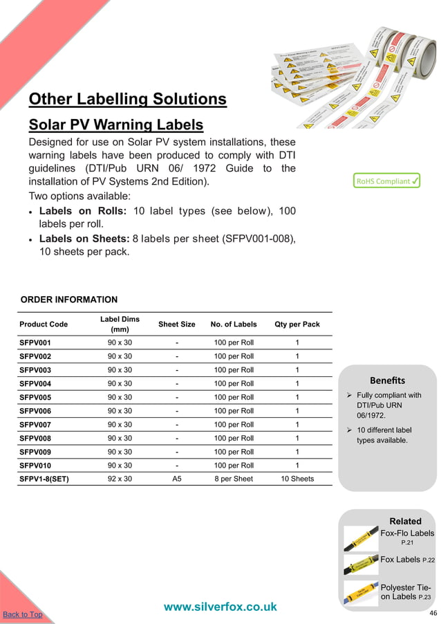 Silver Fox Cable Labelling And Marking Product Catalogue 2015 | PDF ...