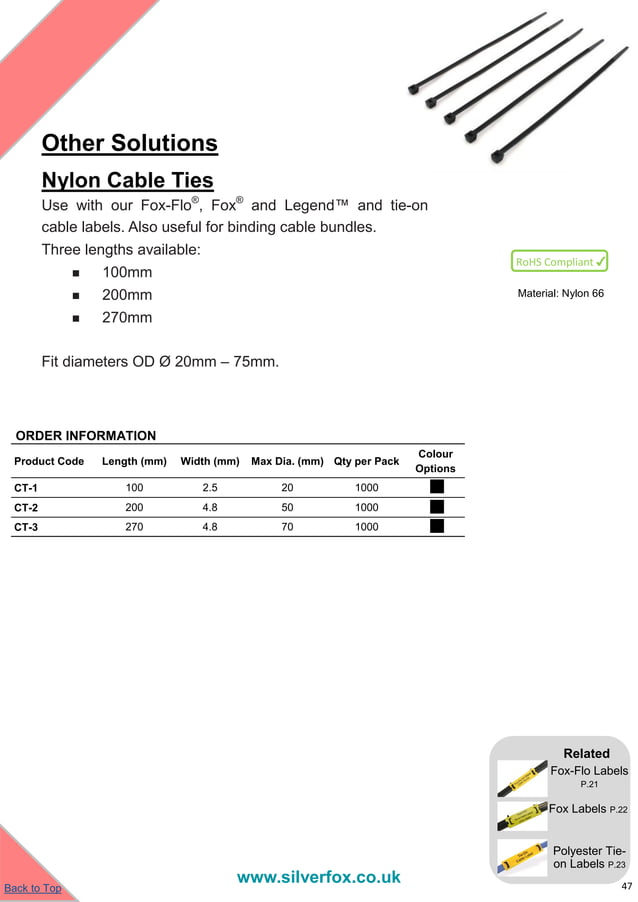 Silver Fox Cable Labelling And Marking Product Catalogue 2015 | PDF ...