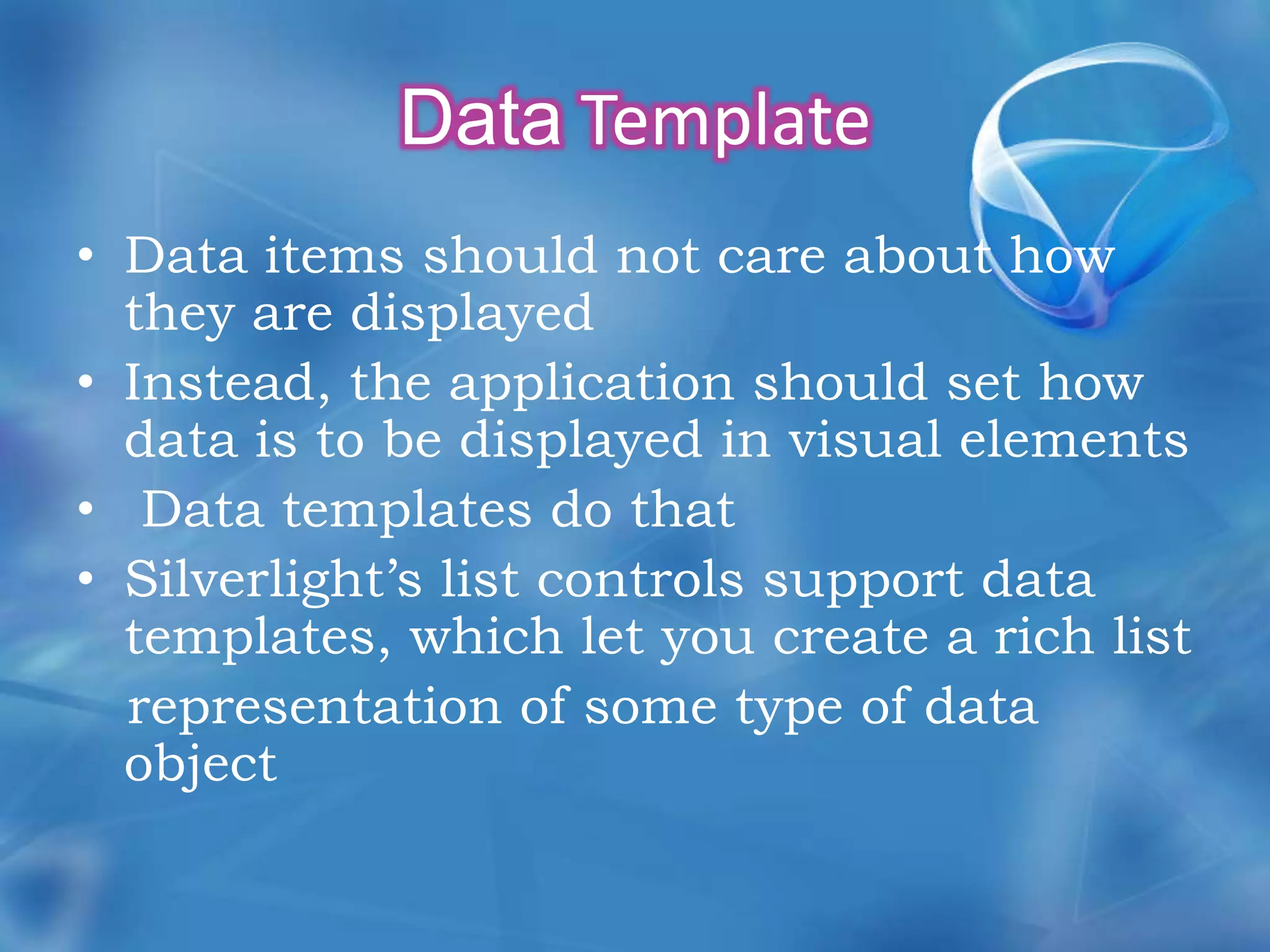Silverlight datatemplate | PPT