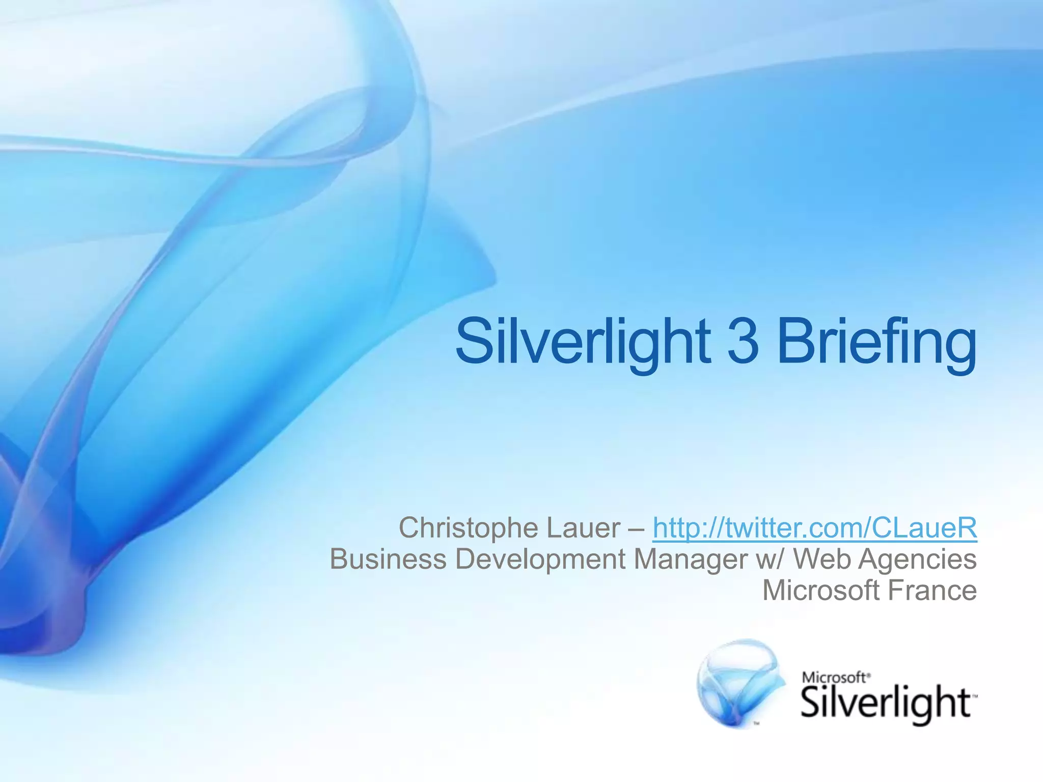 Silverlight Momentum and Introducing Silverlight 3 | PPTX | Computer Software and Applications ...