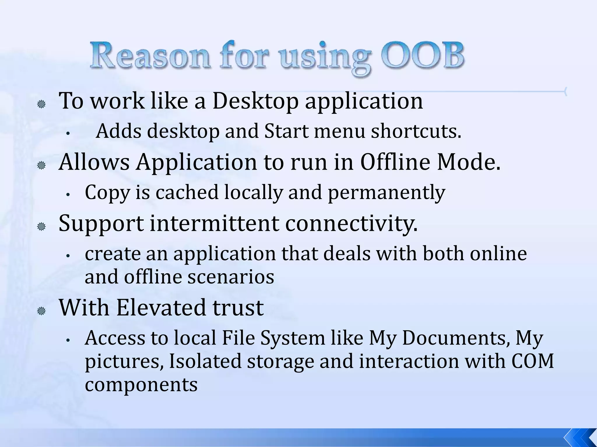 Silverlight as a desktop application | PPTX