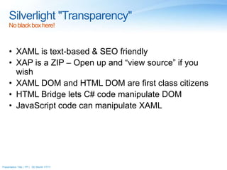 Introduction to Microsoft Silverlight | PPTX