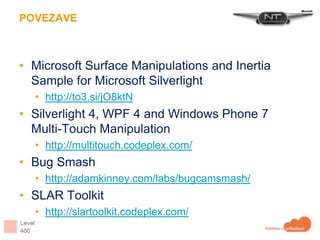 Silverlight and NUI | PPTX | Operating Systems | Computer Software and Applications