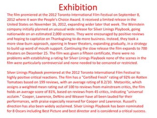 Silver linings case study | PPT | Movies | Entertainment