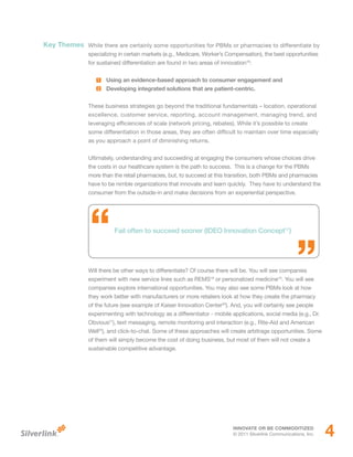 PBM Whitepaper 2011: Innovate Or Be Commoditized | PDF | Health ...