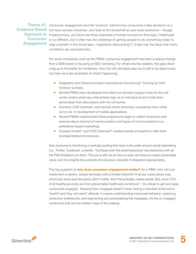 PBM Whitepaper 2011: Innovate Or Be Commoditized | PDF | Health ...
