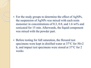 Silver nanoparticle incorporation effect on | PPTX