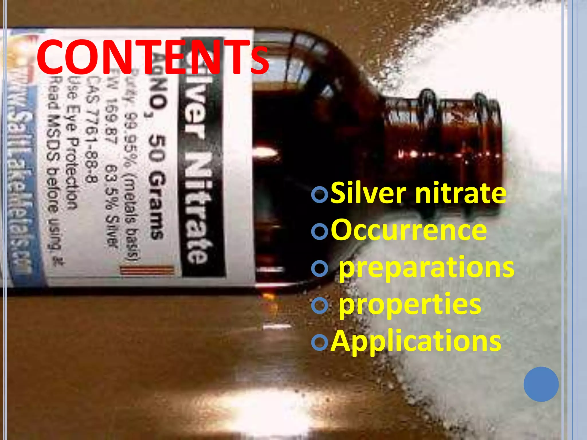 Silver nitrate | PPTX