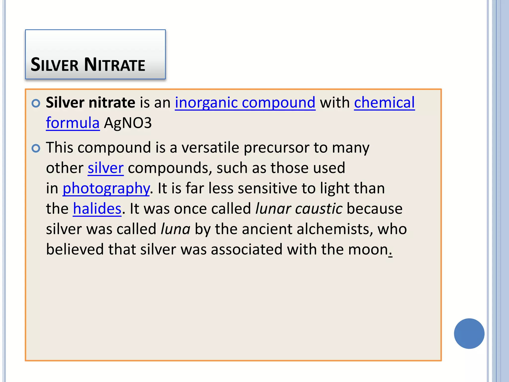 Silver nitrate | PPTX