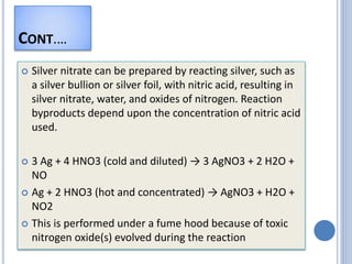 Silver nitrate | PPTX