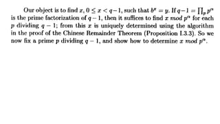 Silver-Pohlig-Hellman Algorithm | PDF