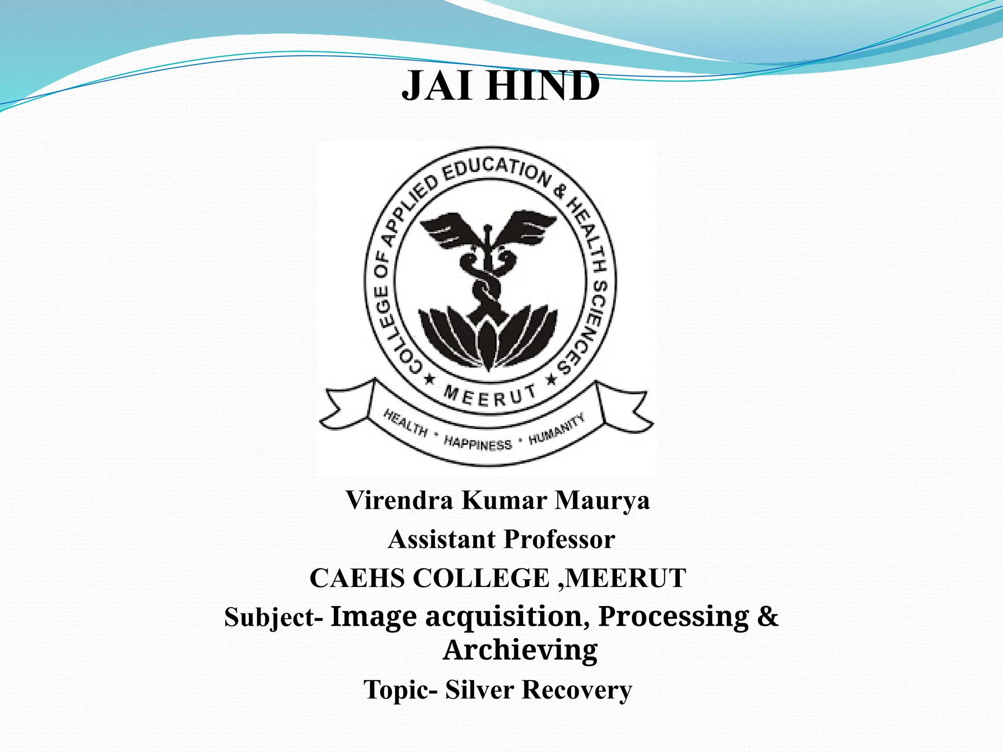 Silver recovery in radiology fixer solutions.pptx