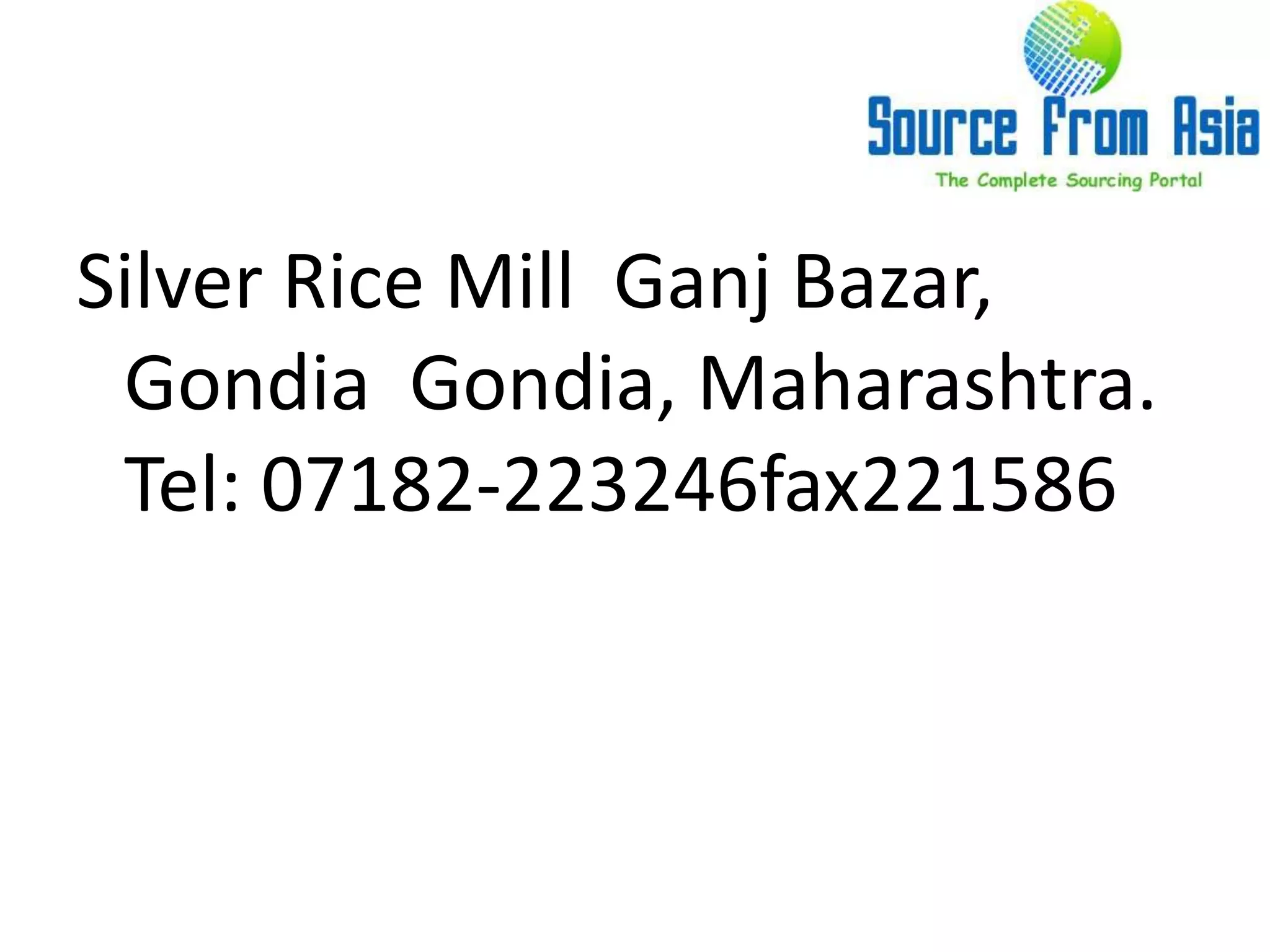 Silver rice mill source fromasia | PPTX