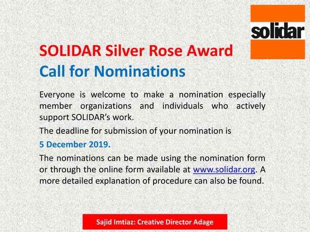 Silver Rose Award 2020 | PPT