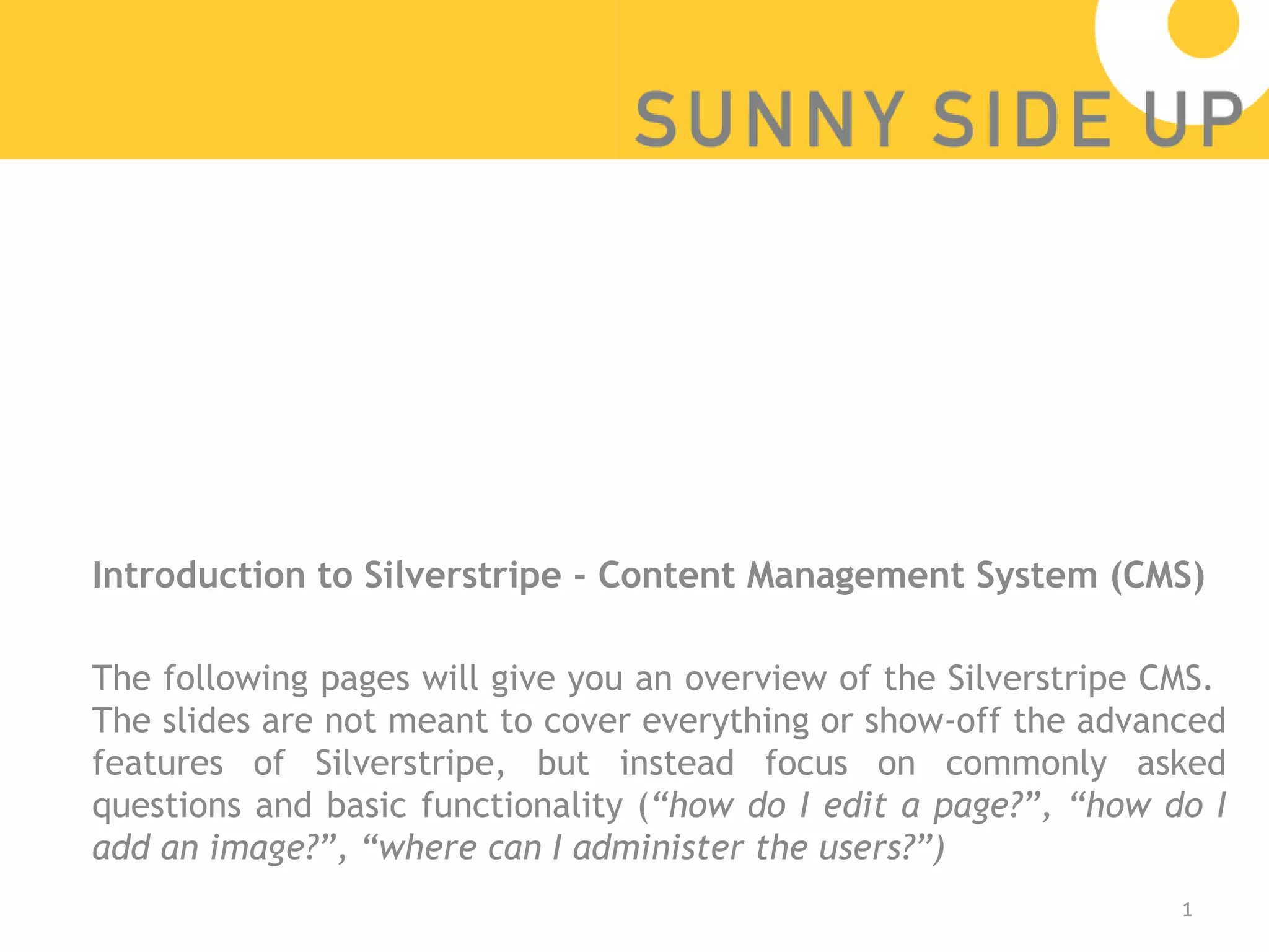 Silverstripe Manual | PPT | Web Design and HTML | Internet