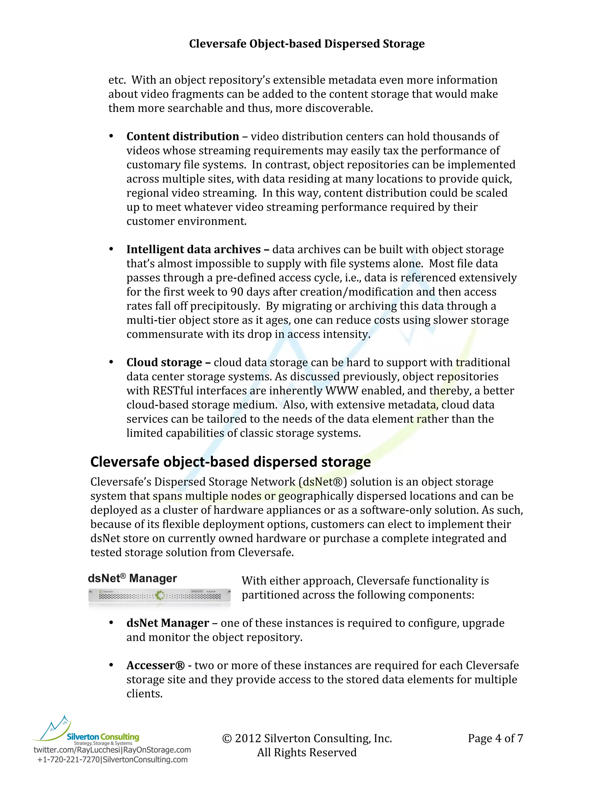 Silverton Cleversafe Object Based Dispersed Storage Pdf