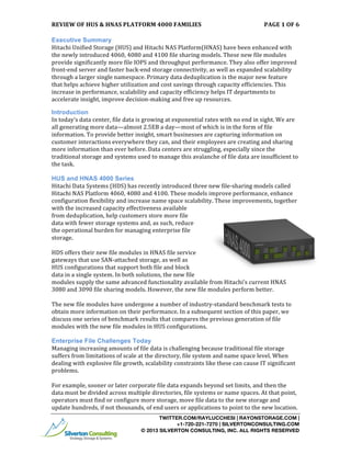 Silverton consulting a review of hus and hnas platform | PDF