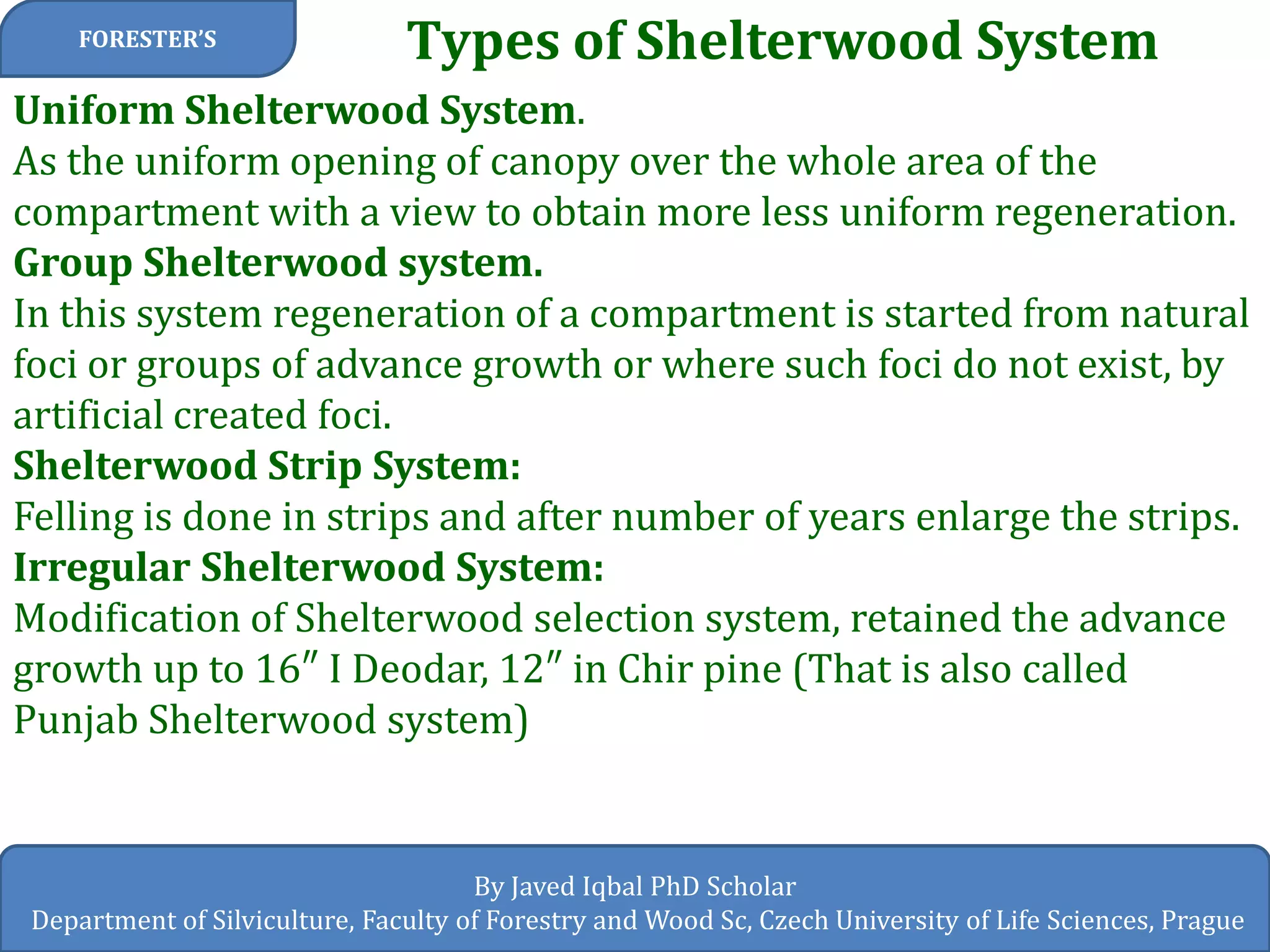 Silvicultural system | PDF