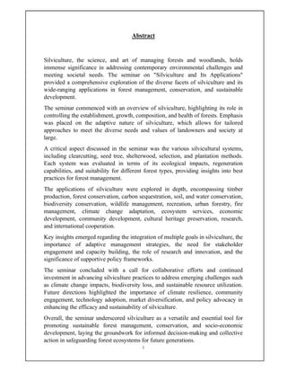Silviculture and its diverse applications.pdf