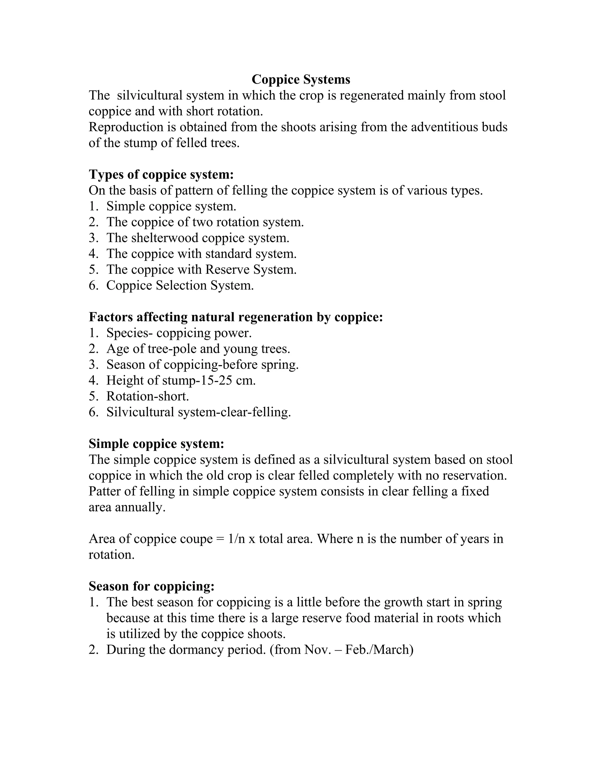 Silviculture iof (silviculture system) | DOC
