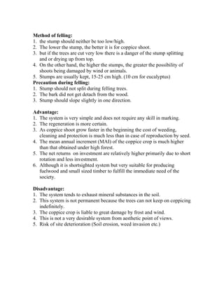 Silviculture iof (silviculture system) | DOC