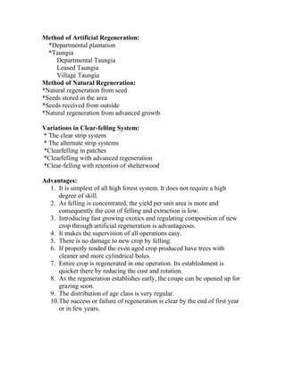 Silviculture iof (silviculture system) | DOC