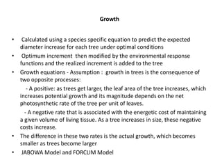 Forest Gap Models- Silviculture | PPTX