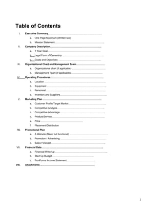 Business Plan | PDF