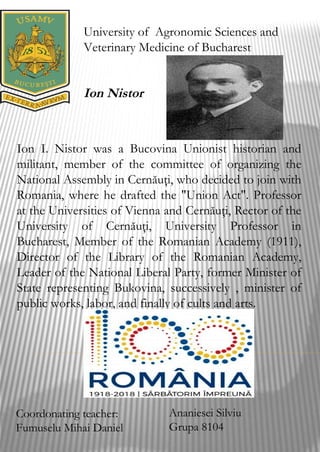 Ion Nistor | PPT