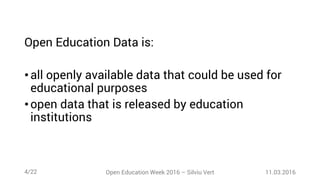 Open Data in Education (with a focus on Romania) | PPT